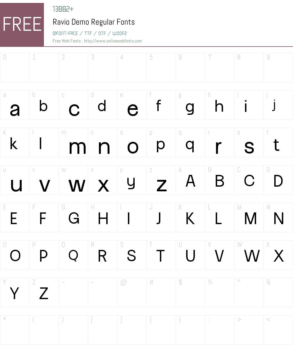 Ravio Demo 1.000 Fonts Free Download - OnlineWebFonts.COM