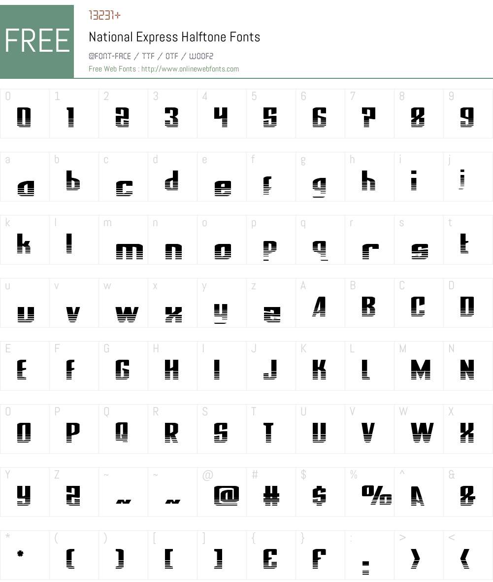 National Express Halftone 2.0; 2019 Fonts Free Download ...