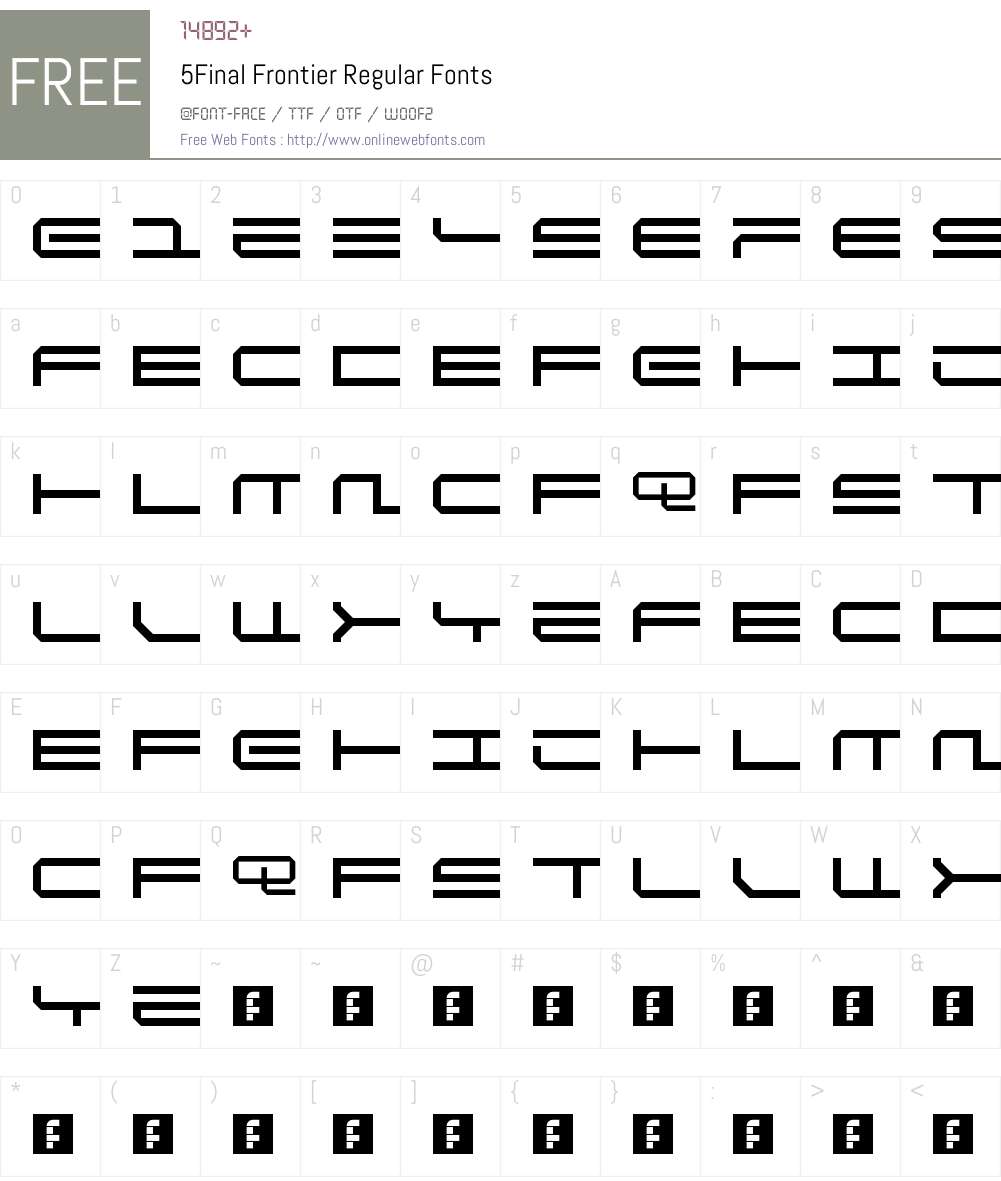5Final Frontier Regular 1.0 Fonts Free Download - OnlineWebFonts.COM