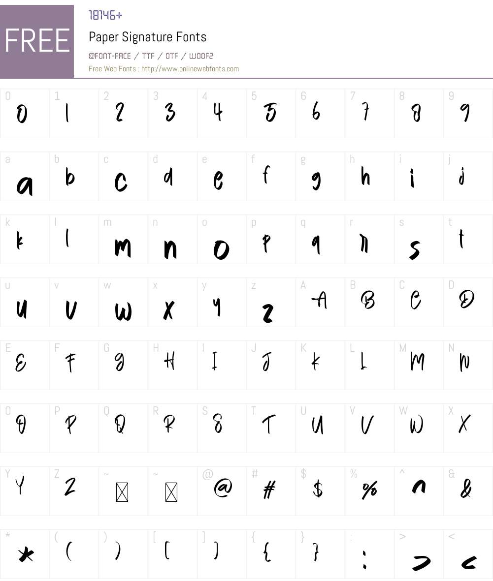 Paper Signature 1.001;Fontself Maker 3.5.6 Fonts Free Download ...