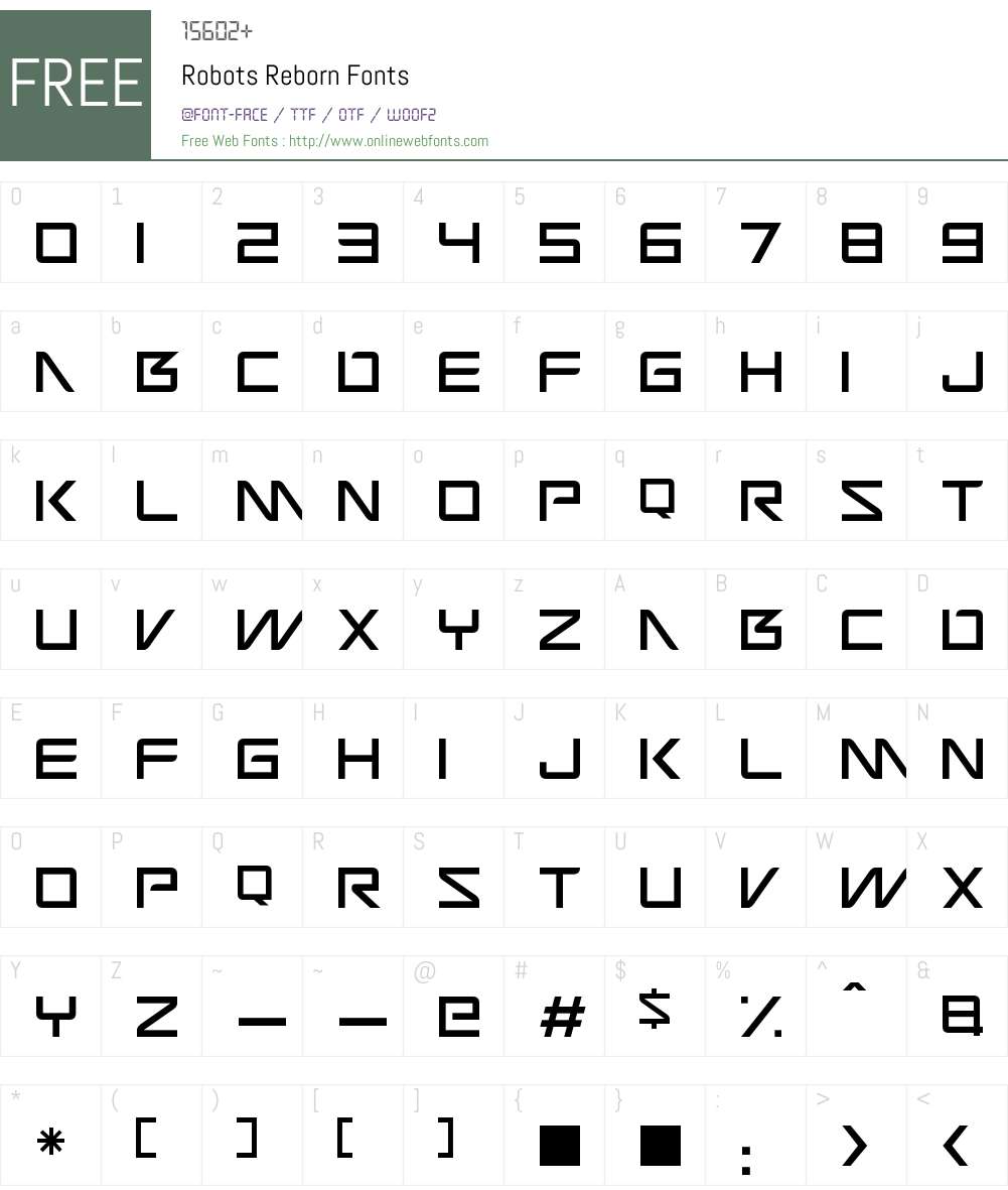 Robots Reborn 1.00;February 7, 2023;FontCreator 12.0.0.2567 64-bit Fonts Free Download ...