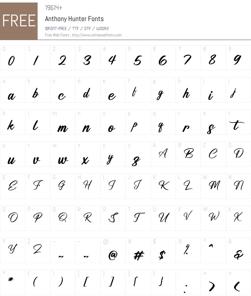 Anthony Hunter 1.00;June 24, 2021;FontCreator 13.0.0.2683 64-bit Fonts ...