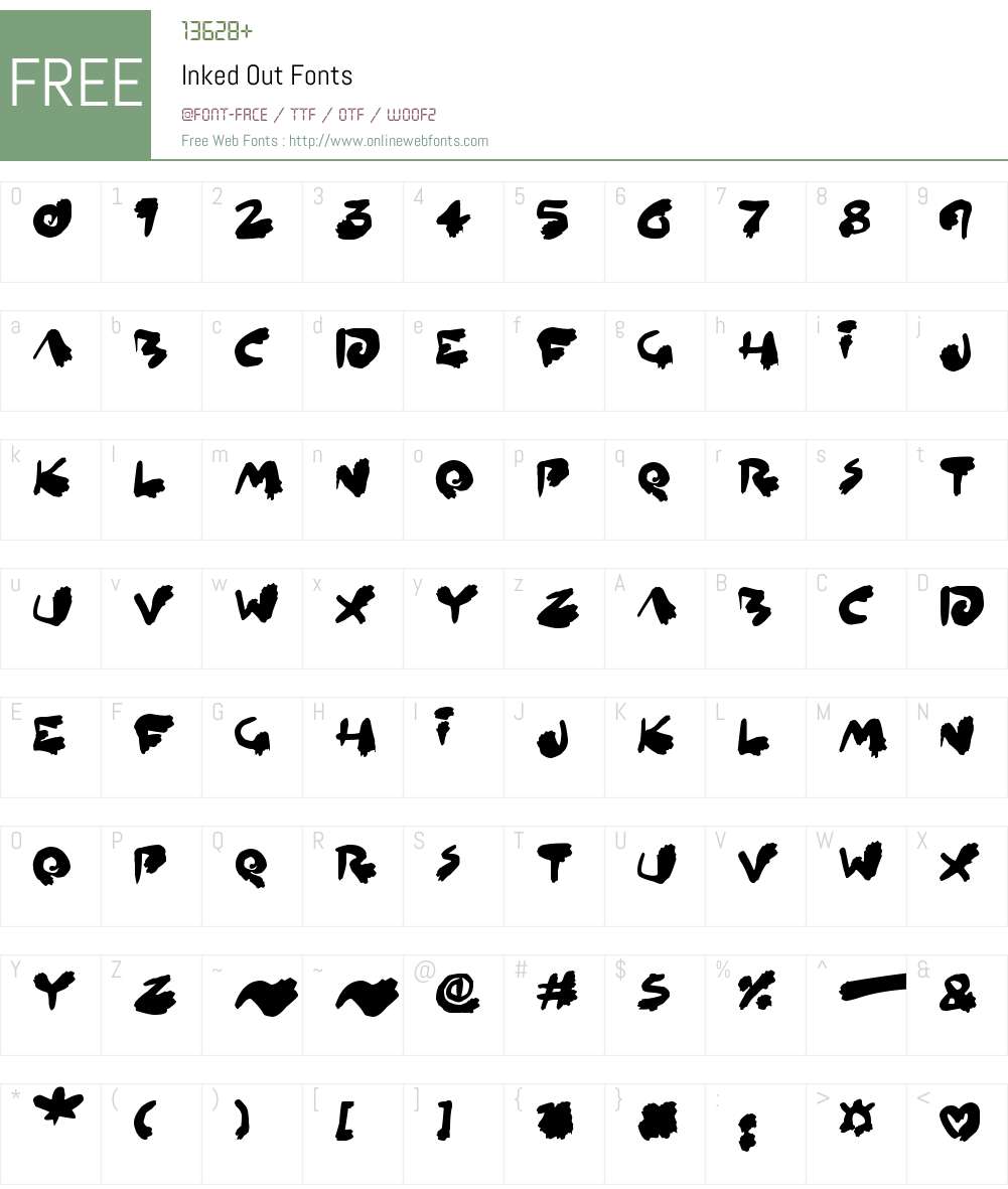 Inked Out 1.00 May 16, 2017, initial release Fonts Free Download ...