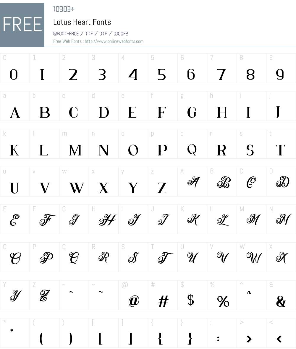 Lotus Heart 1.002;Fontself Maker 3.5.8 Fonts Free Download ...