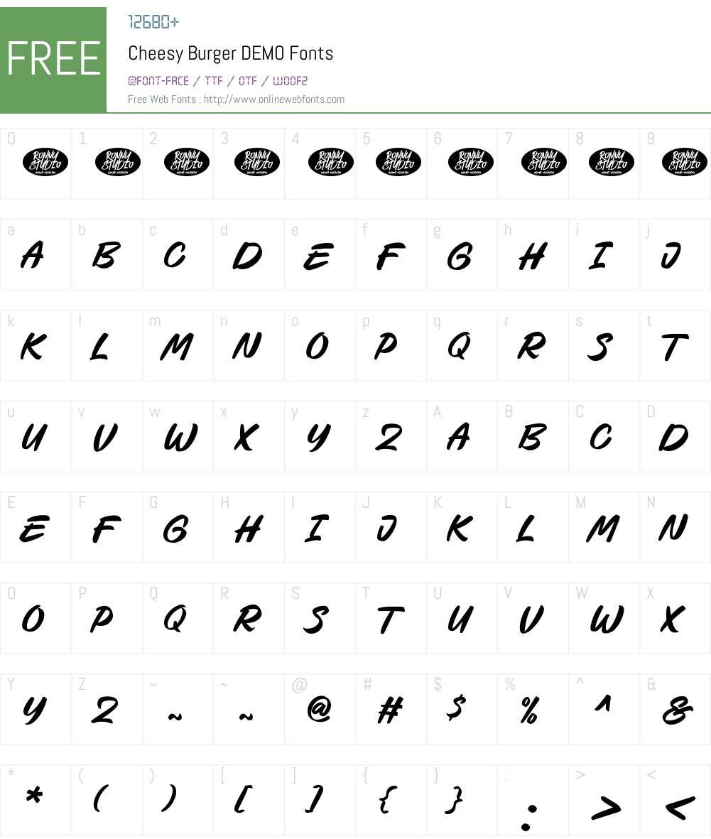 Cheesy Burger DEMO 1.003;Fontself Maker 3.5.9 Fonts Free Download ...