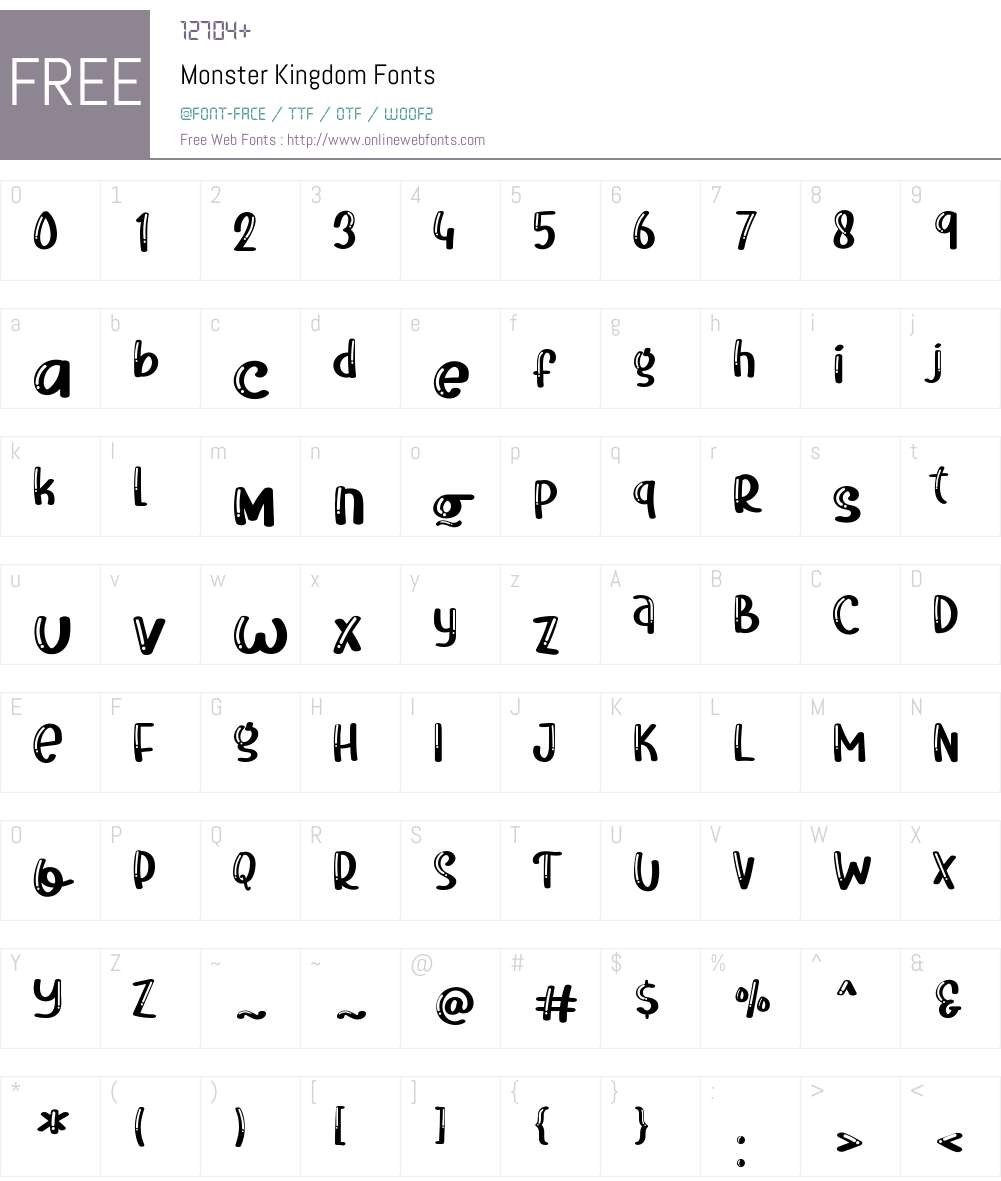Monster Kingdom 1.001;Fontself Maker 3.5.4 Fonts Free Download ...