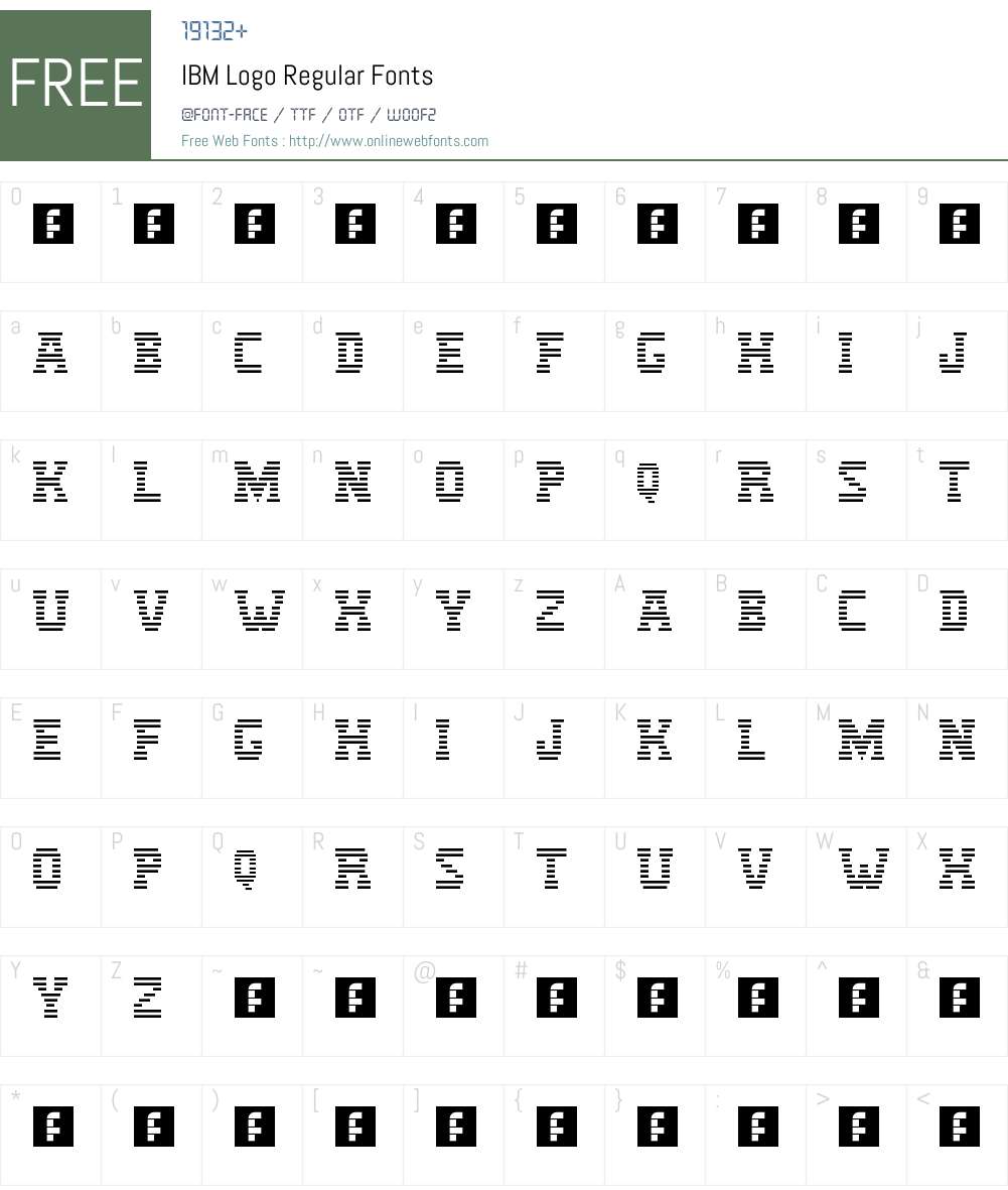 IBM Logo Regular 1.0 Fonts Free Download - OnlineWebFonts.COM