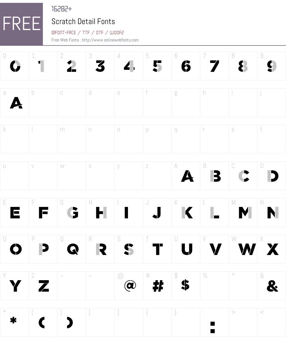 Scratch Detail 1.000 Fonts Free Download - OnlineWebFonts.COM