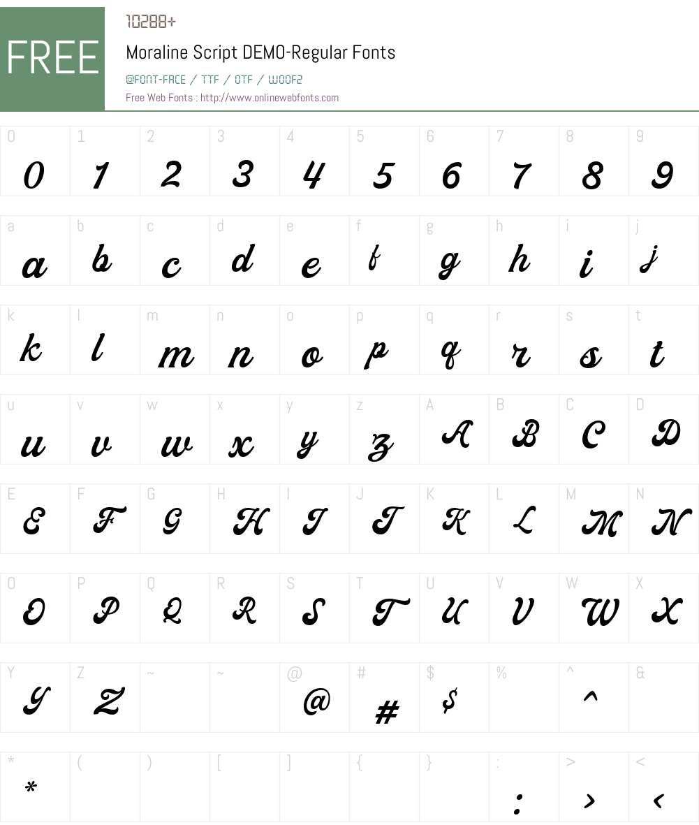 Moraline Script DEMO-Regular 1.000 Fonts Free Download - OnlineWebFonts.COM