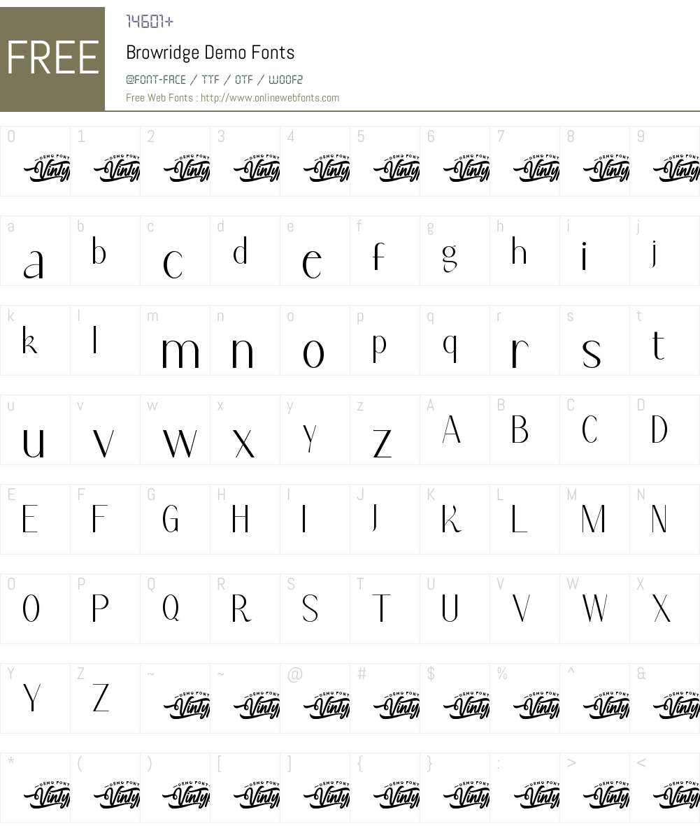 Browridge Demo 1.001;Fontself Maker 3.5.7 Fonts Free Download ...