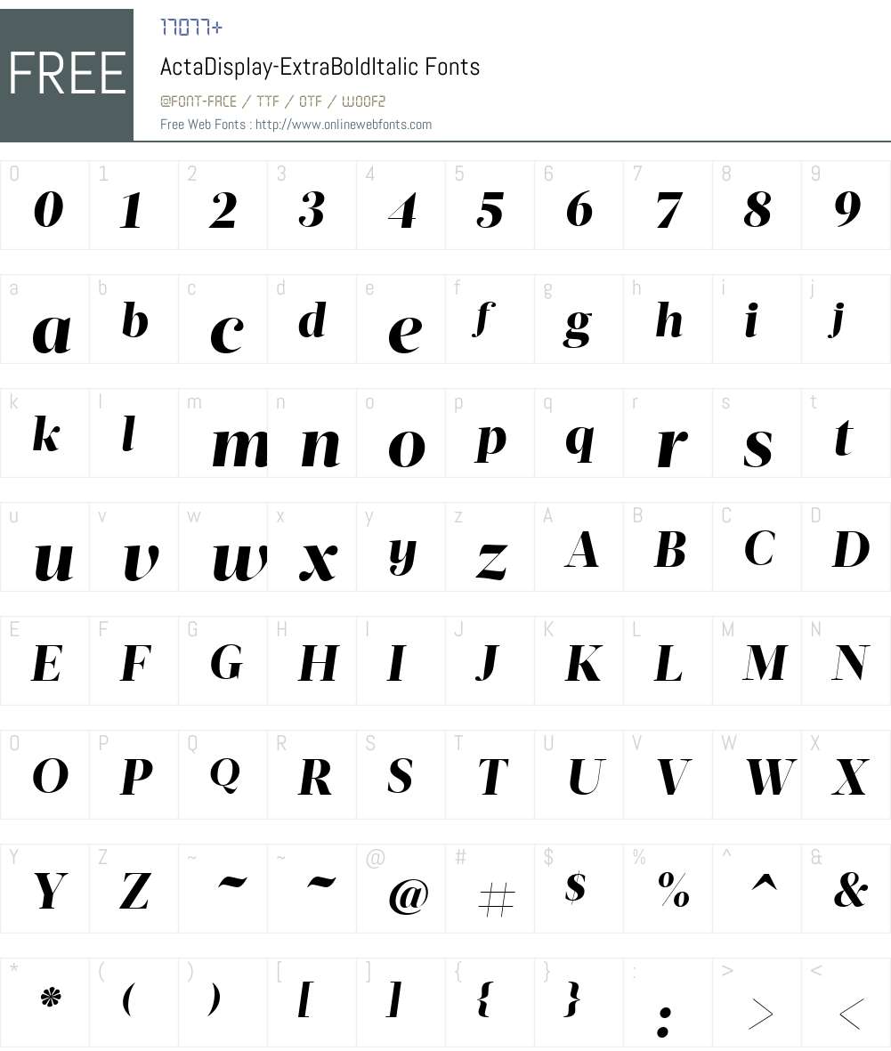 ActaDisplay-ExtraBoldItalic 1.000;com.myfonts.easy.dstype.acta-display ...