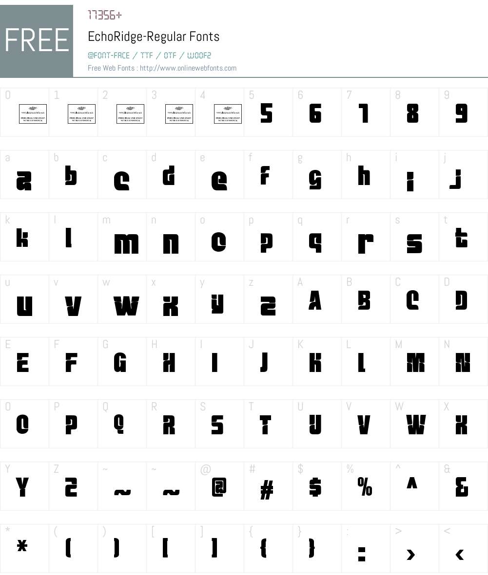 Echo Ridge 1.003;Fontself Maker 3.5.8 Fonts Free Download - OnlineWebFonts.COM