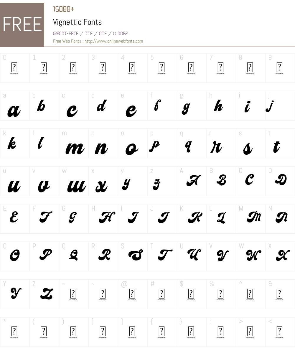 Vignettic 1.00 Fonts Free Download - OnlineWebFonts.COM