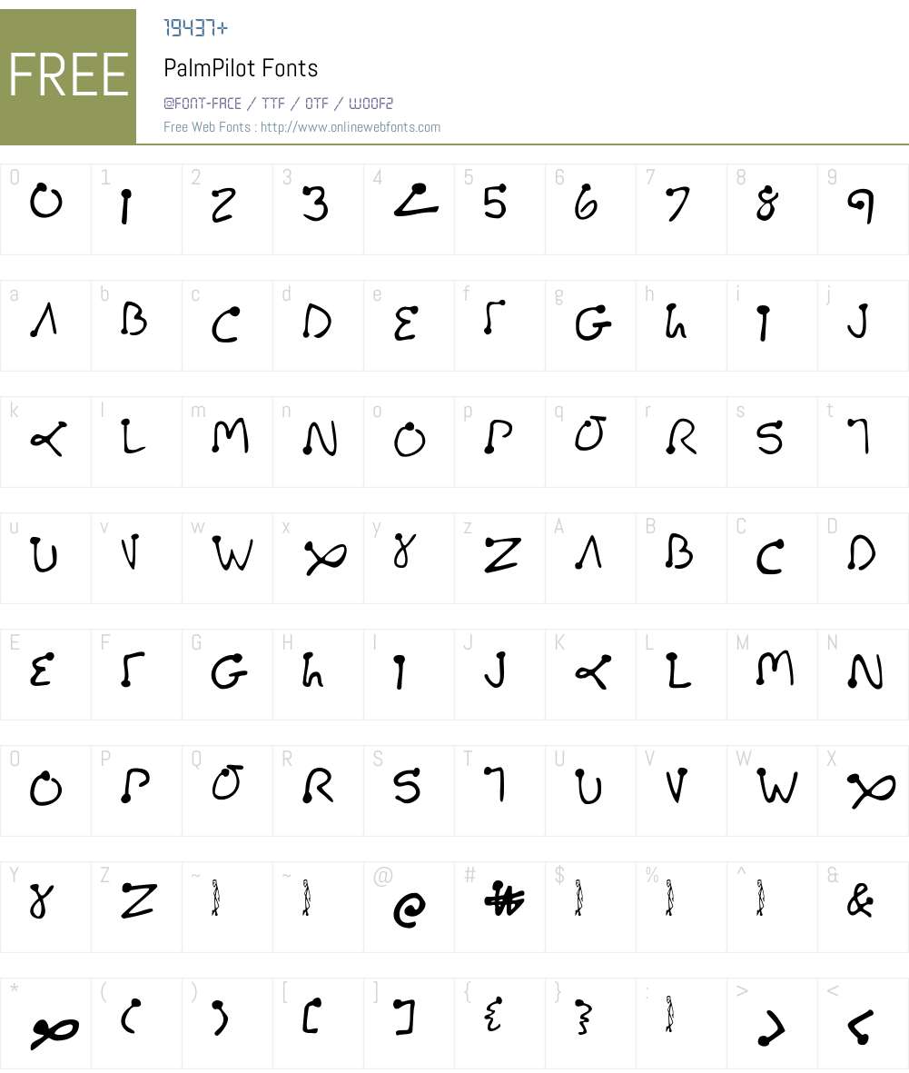 PalmPilot 1998; 1.1 Fonts Free Download - OnlineWebFonts.COM