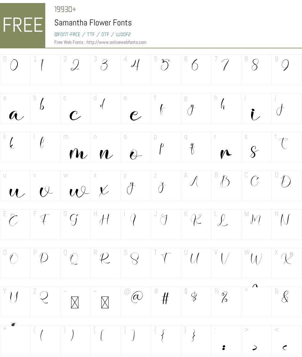 Samantha Flower 1.002;Fontself Maker 3.5.8 Fonts Free Download ...