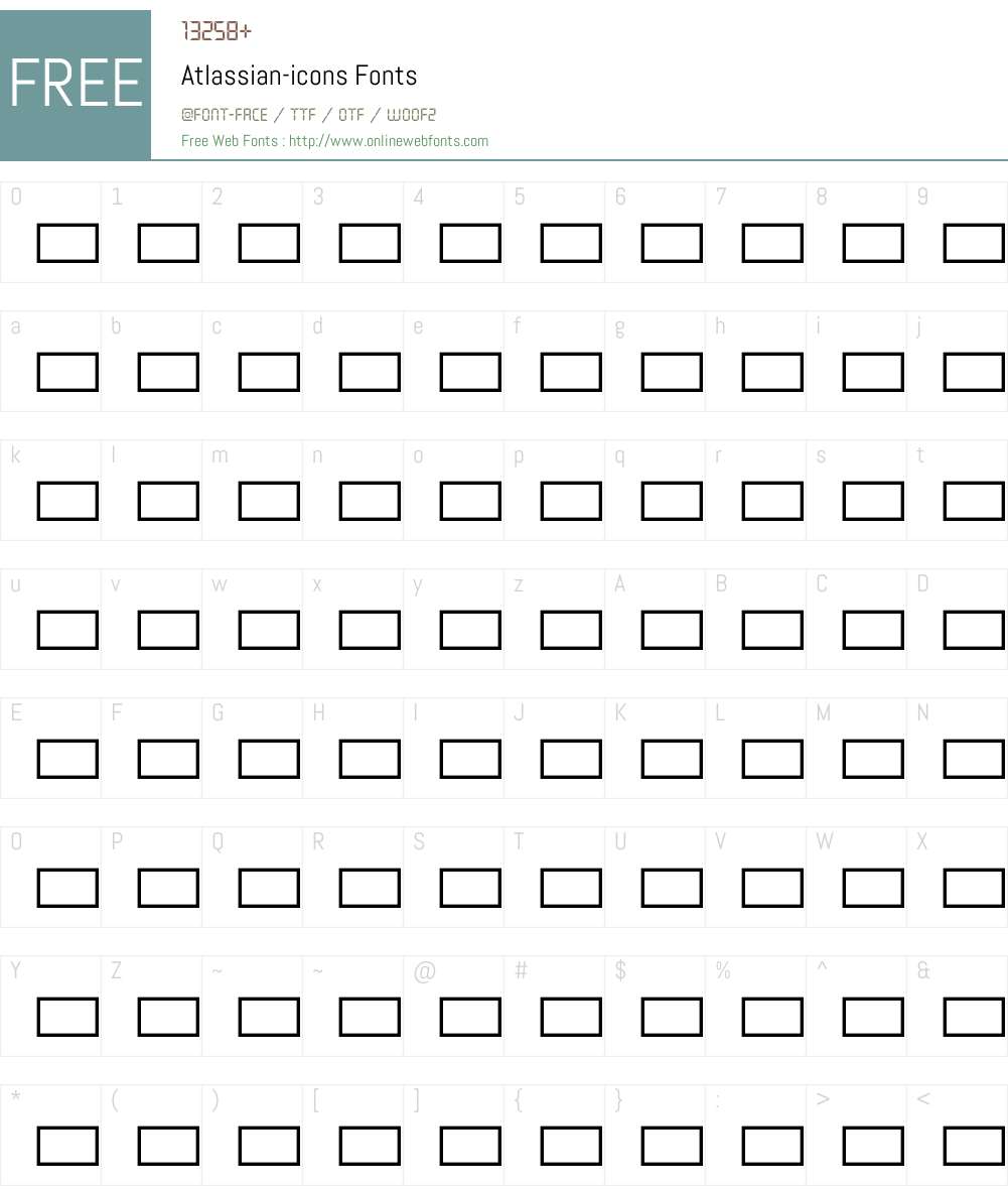 Atlassian-icons 001.000 Fonts Free Download - OnlineWebFonts.COM