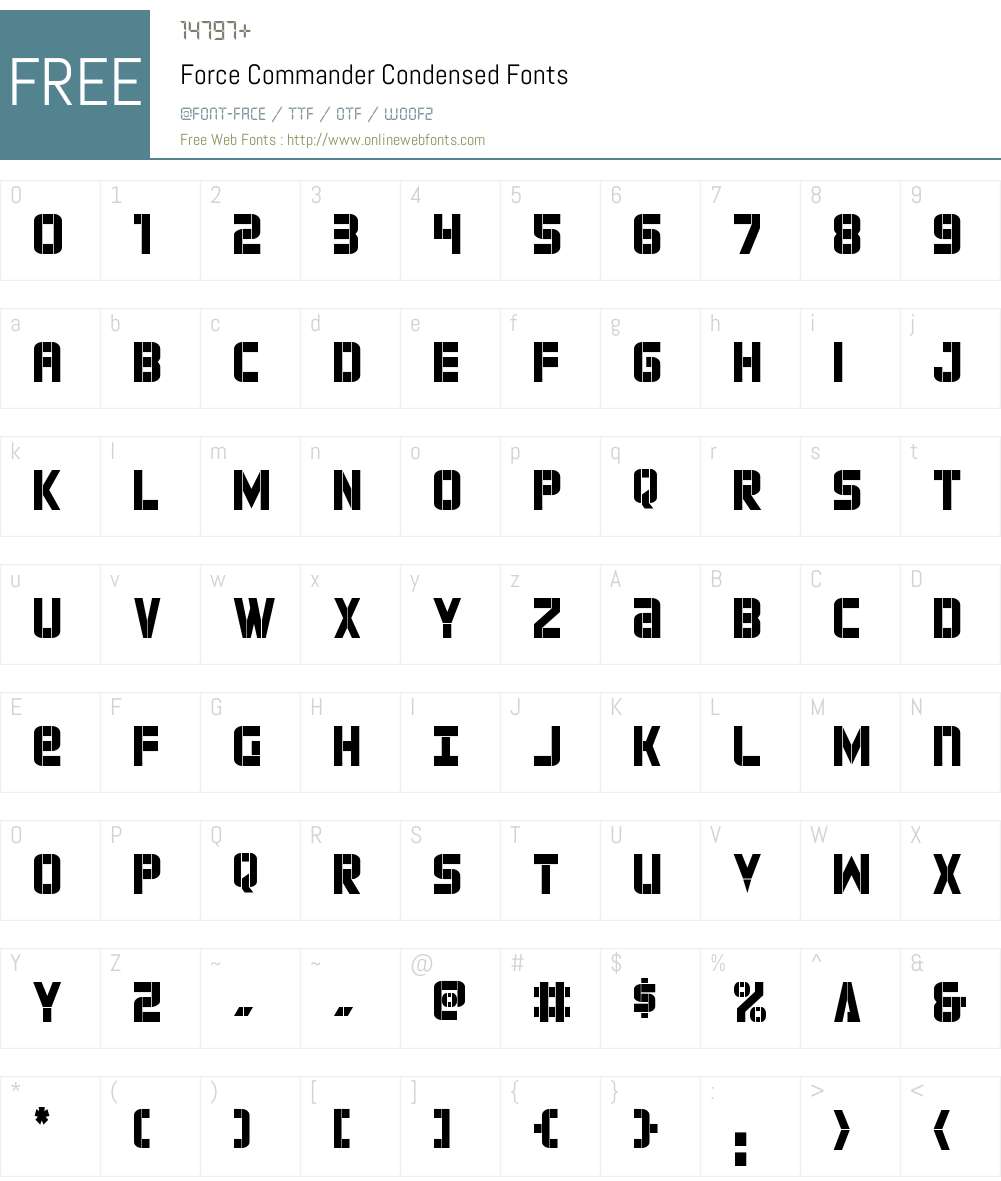 Force Commander Condensed 1.0; 2019 Fonts Free Download ...