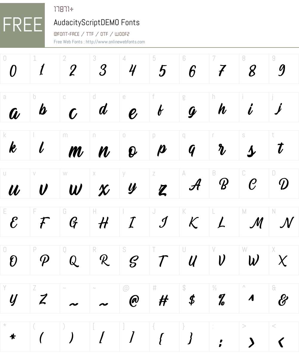 AudacityScriptDEMO 1.000 Fonts Free Download - OnlineWebFonts.COM