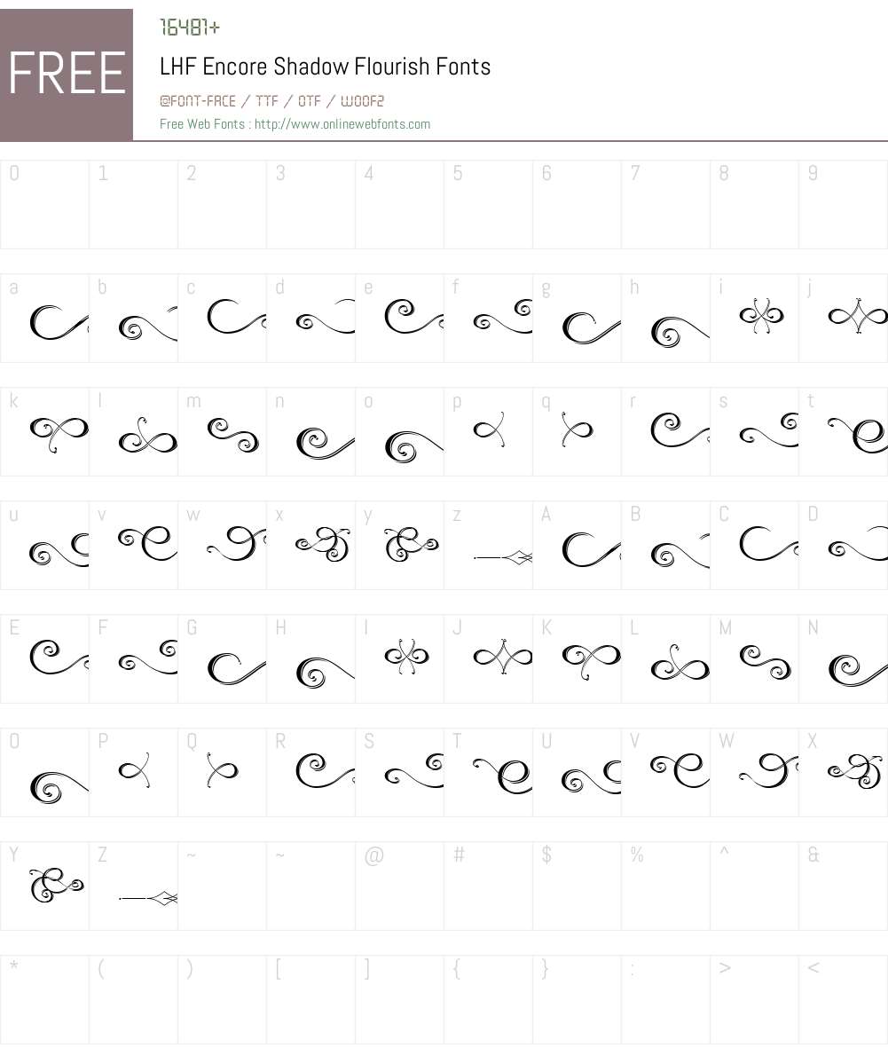 LHF Encore Shadow Flourish (1.1) #License#;com.myfonts.easy ...