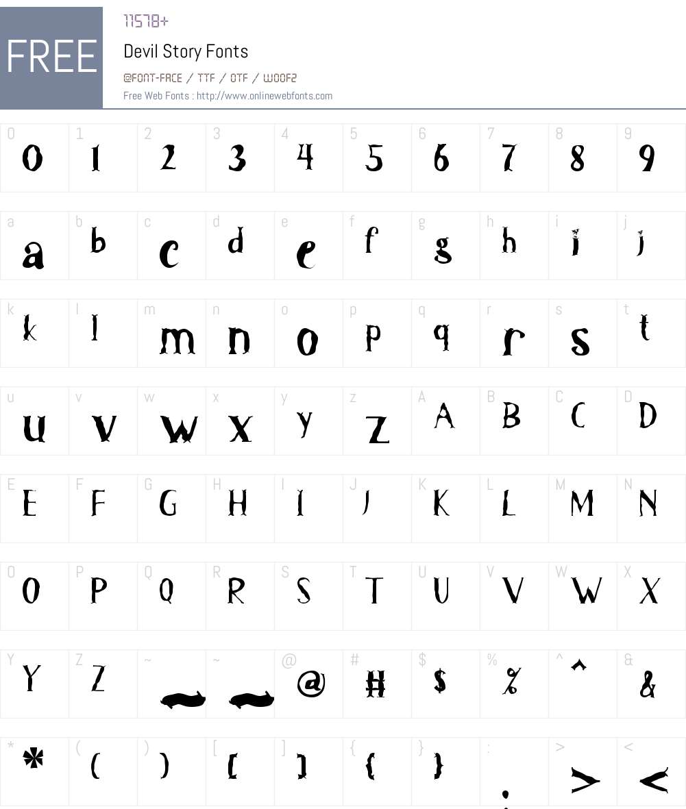 Devil Story 1.00;August 27, 2022;FontCreator 13.0.0.2683 64-bit Fonts Free Download ...