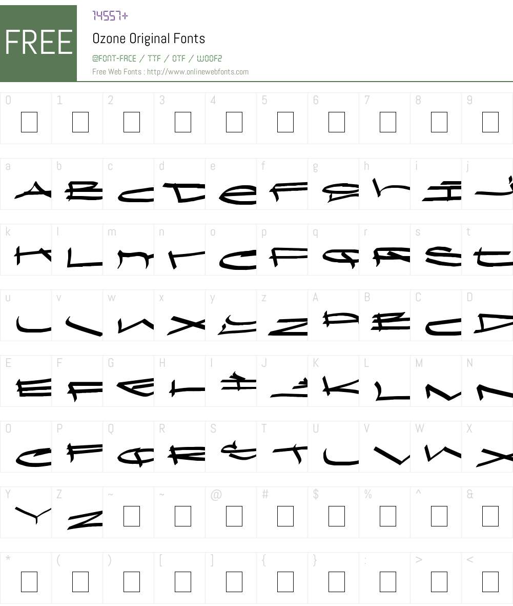 Ozone Original 1.00;November 12, 2019;FontCreator 11.5.0.2430 64-bit ...
