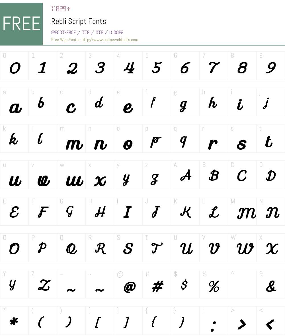 Rebli Script 1.000;PS 001.001;hotconv 1.0.56 Fonts Free Download ...