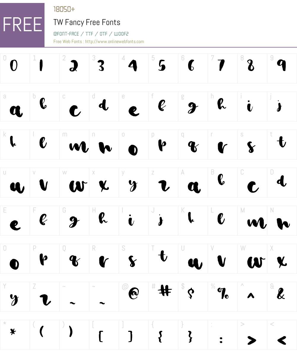 TW Fancy Free 1.00 2017 Fonts Free Download - OnlineWebFonts.COM
