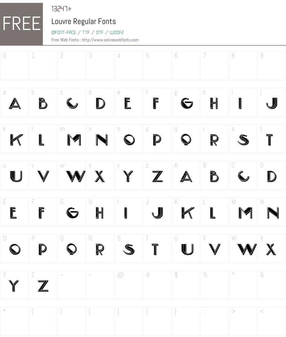 Louvre Regular 1.000 Fonts Free Download - OnlineWebFonts.COM