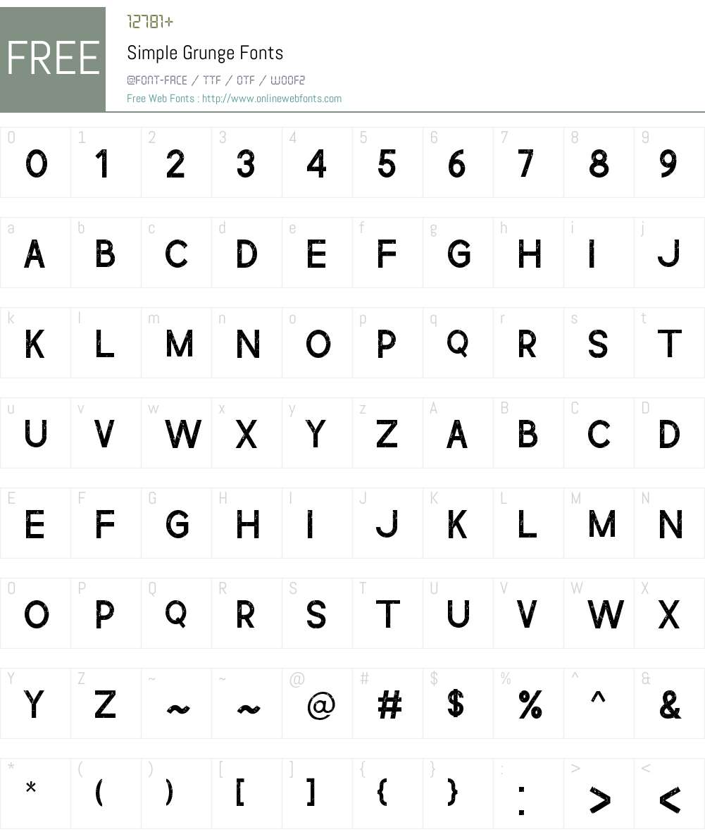 Simple Grunge 1.007;Fontself Maker 3.5.8 Fonts Free Download ...