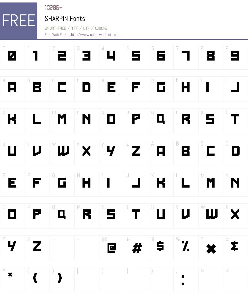 SHARPIN 1.002;Fontself Maker 1.1.0 Fonts Free Download - OnlineWebFonts.COM
