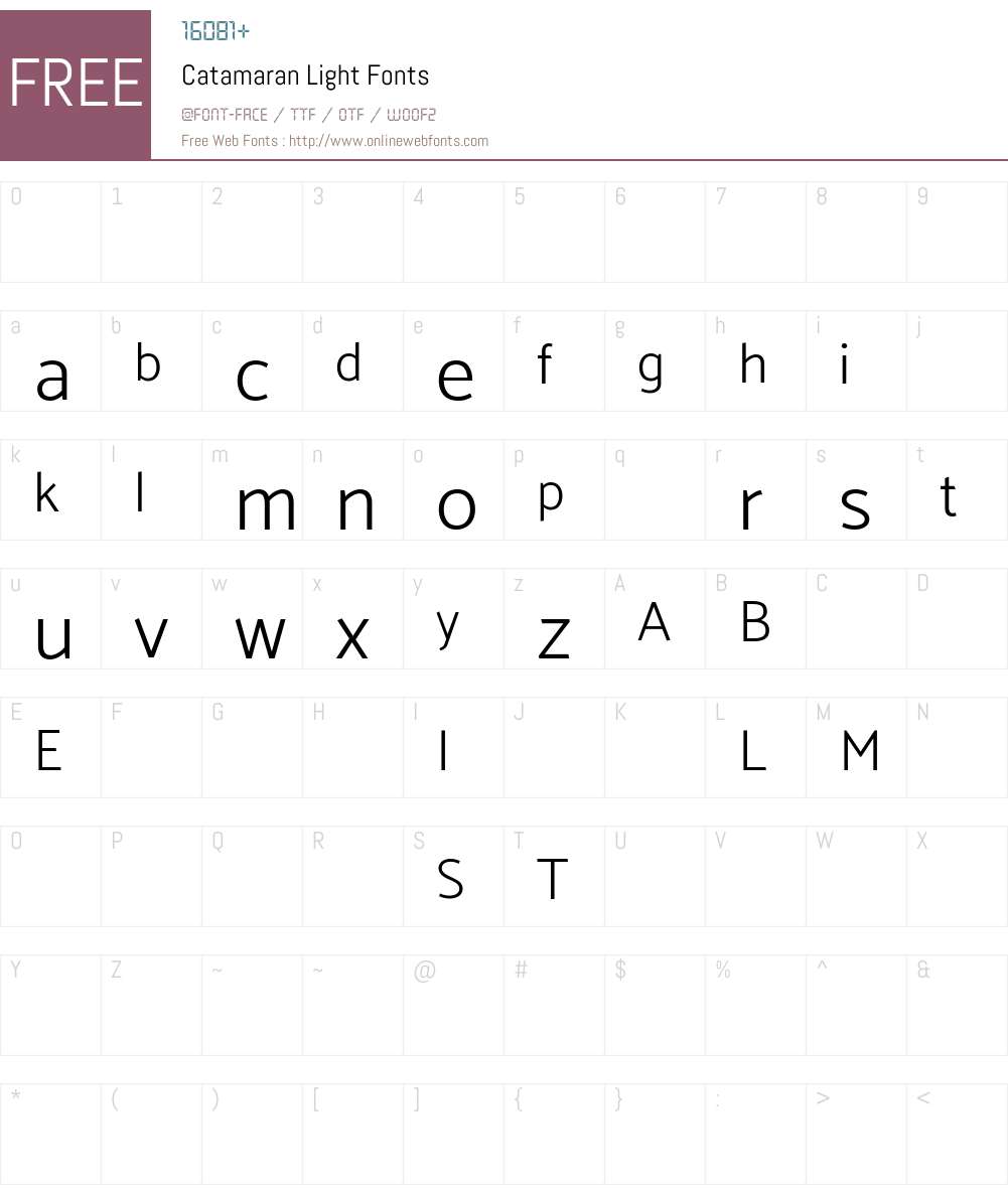 Catamaran Light 1.001g;PS 001.000;hotconv 1.0.70;makeotf.lib2.5.58329 ...