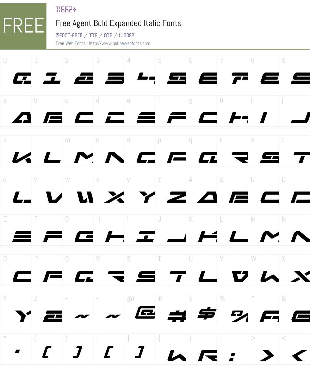 Free Agent Bold Expanded Italic 1.0; 2015 Fonts Free Download ...