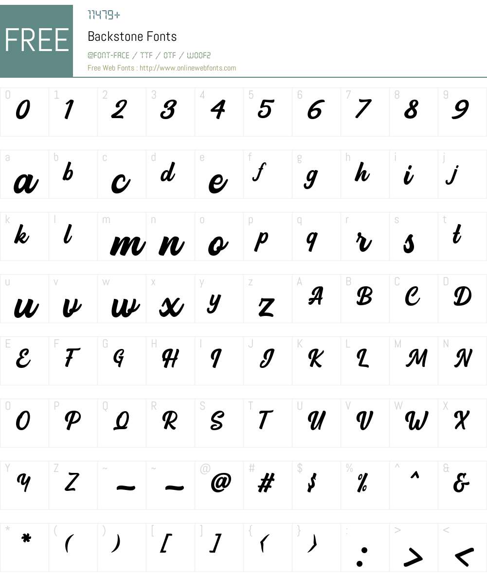 Backstone 1.00;January 17, 2021;FontCreator 11.5.0.2427 64-bit Fonts ...