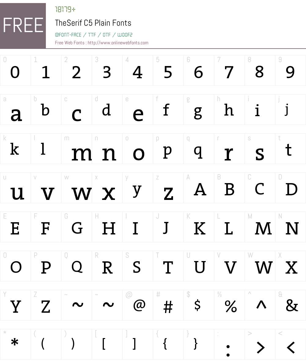TheSerif C5 Plain 2.000 Fonts Free Download - OnlineWebFonts.COM