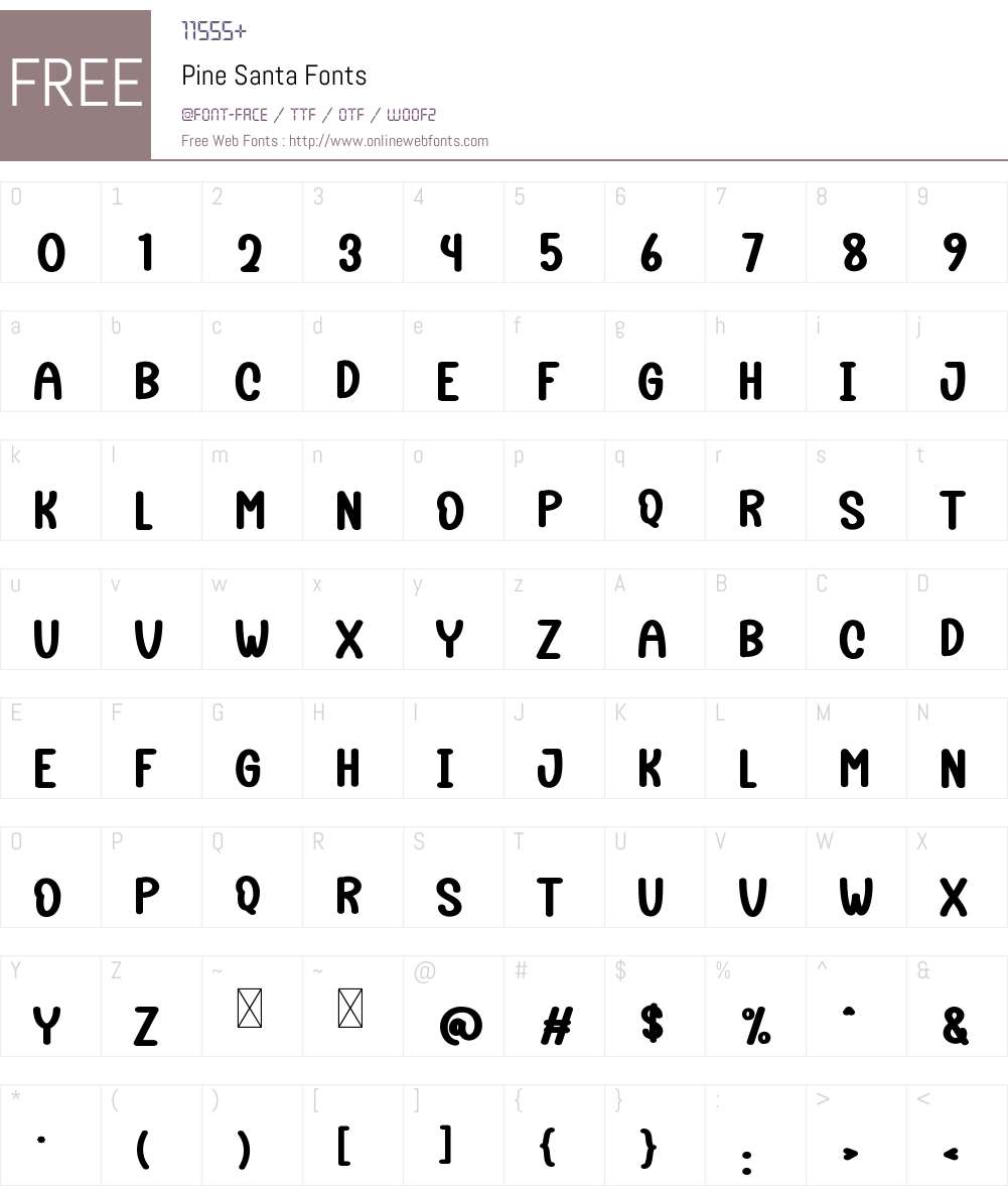 Pine Santa 1.002;Fontself Maker 3.5.8 Fonts Free Download - OnlineWebFonts.COM