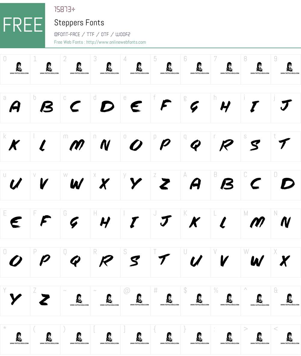 Steppers 1.00 February 22, 2016, initial release Fonts Free Download - OnlineWebFonts.COM