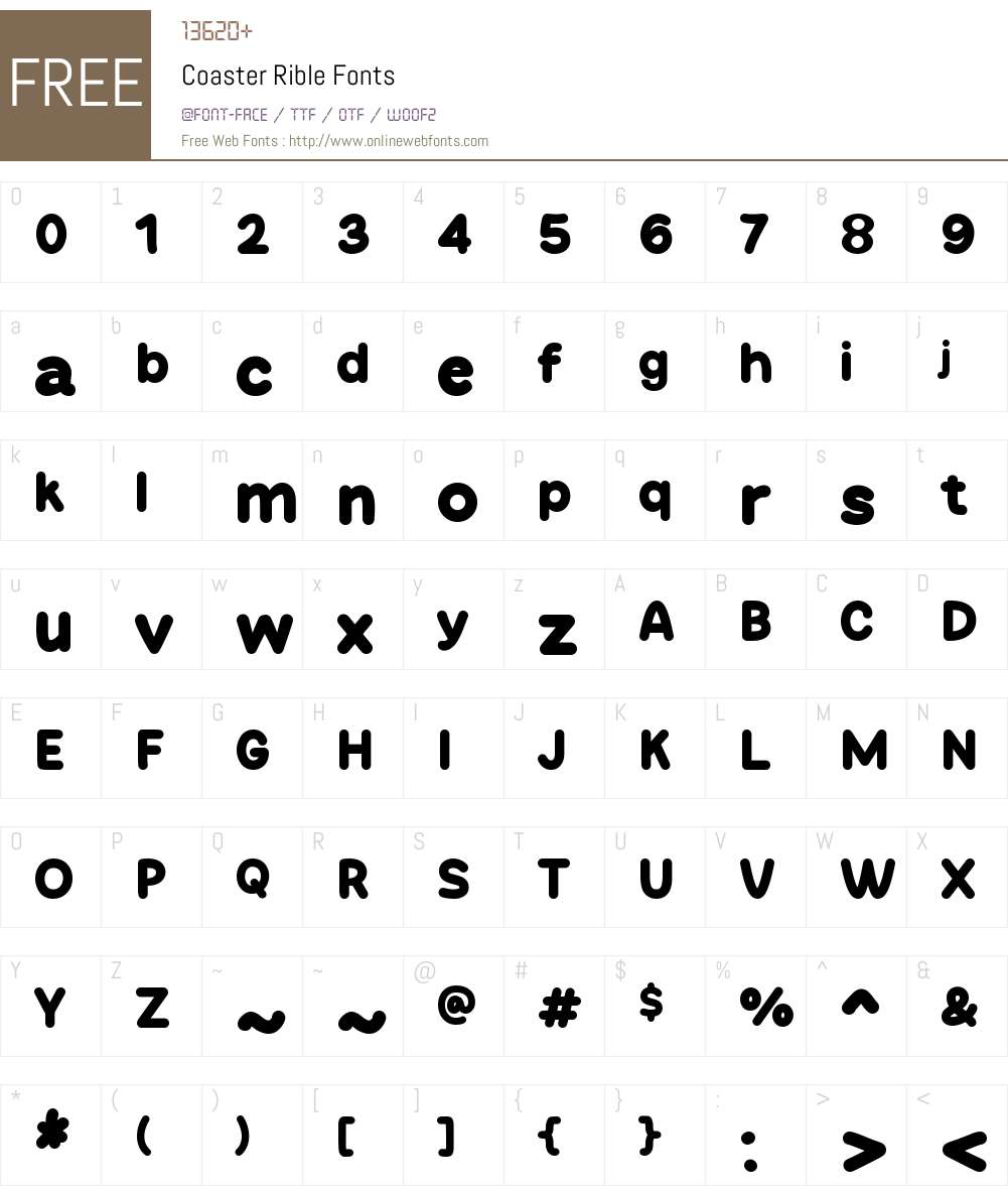 Coaster Rible 1.000 Fonts Free Download - OnlineWebFonts.COM