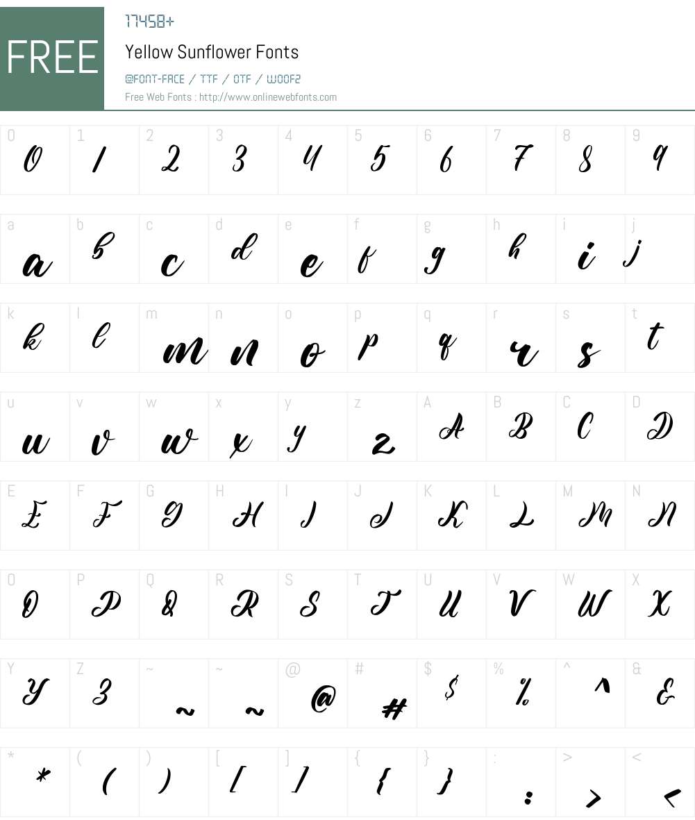Yellow Sunflower 1.00;February 1, 2021;FontCreator 12.0.0.2567 64-bit ...