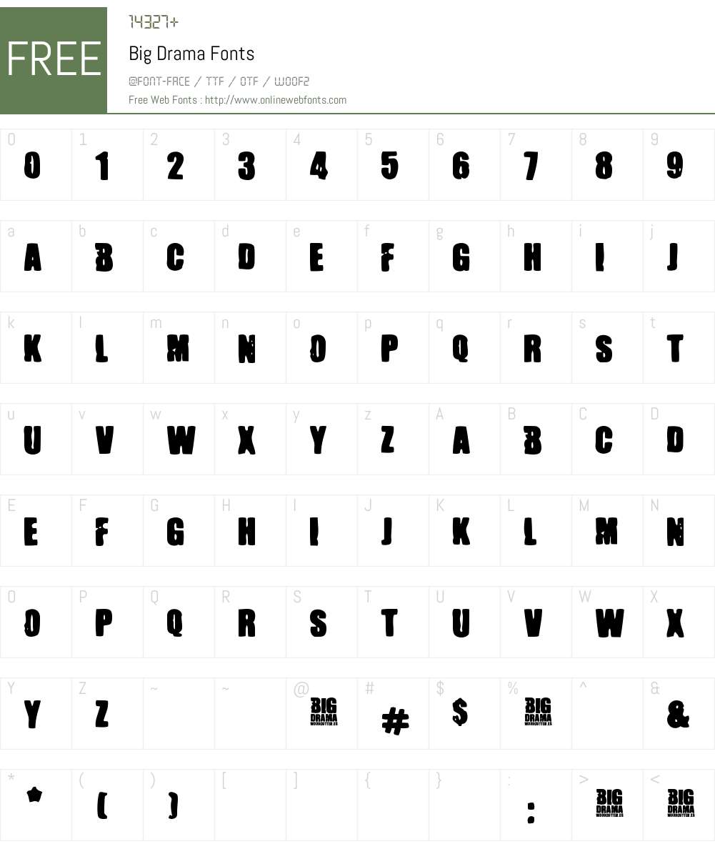 Big Drama 1.00 January 13, 2016, initial release Fonts Free Download ...
