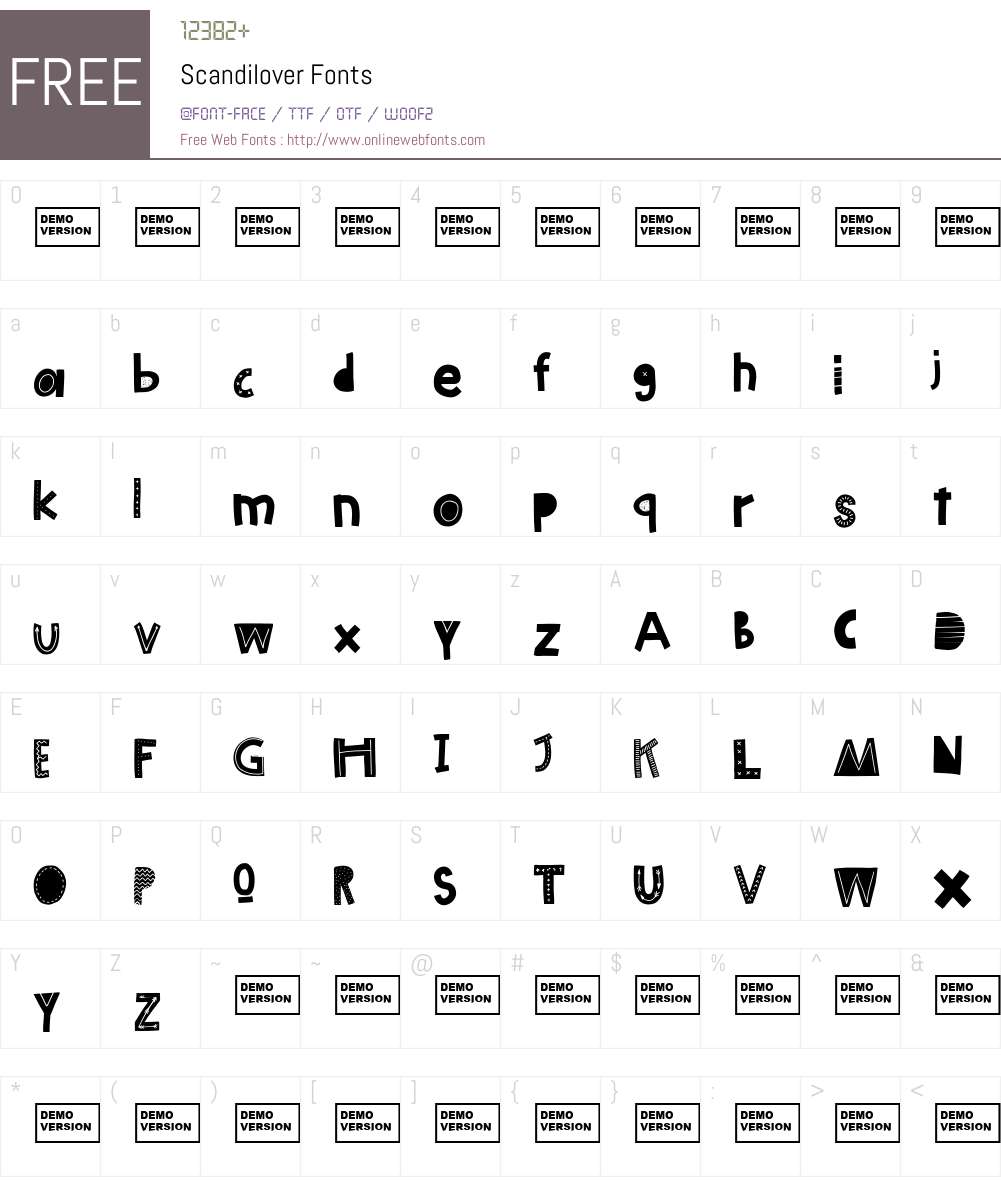 Scandilover 1.000 Fonts Free Download - OnlineWebFonts.COM