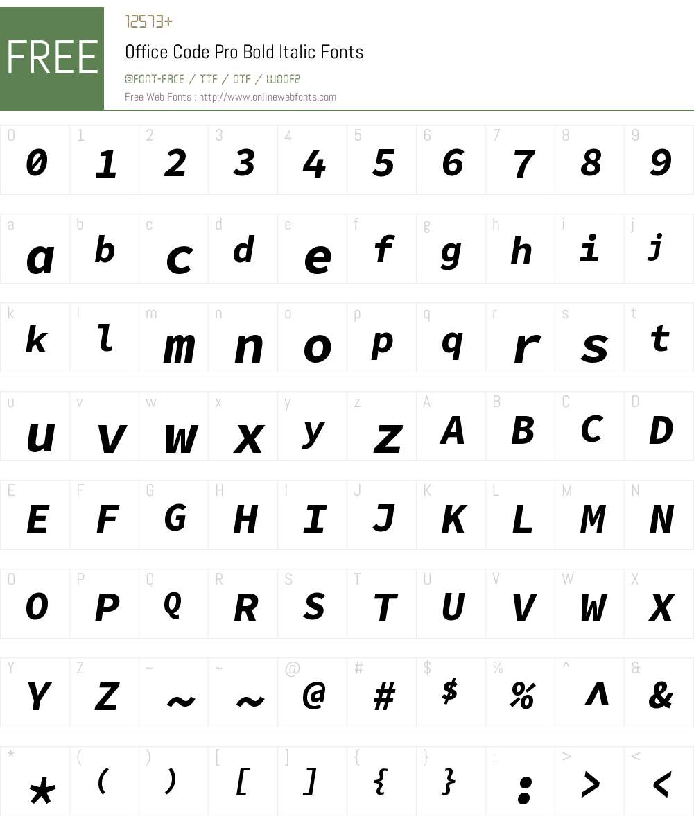 Office Code Pro Bold Italic 1.004;PS 001.004;hotconv 1.0.70;makeotf ...