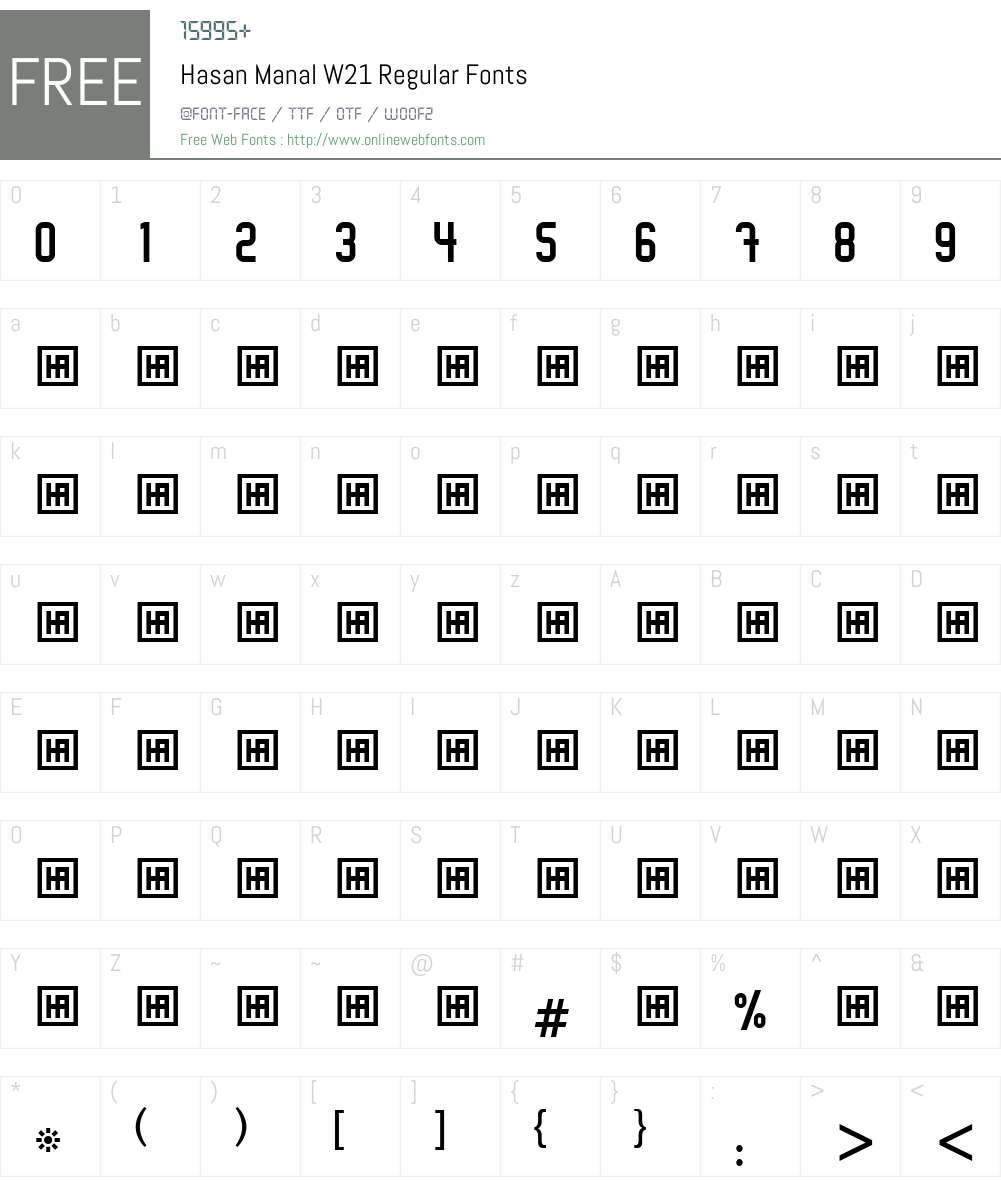 Hasan Manal W21 Regular 2.00 Fonts Free Download - OnlineWebFonts.COM