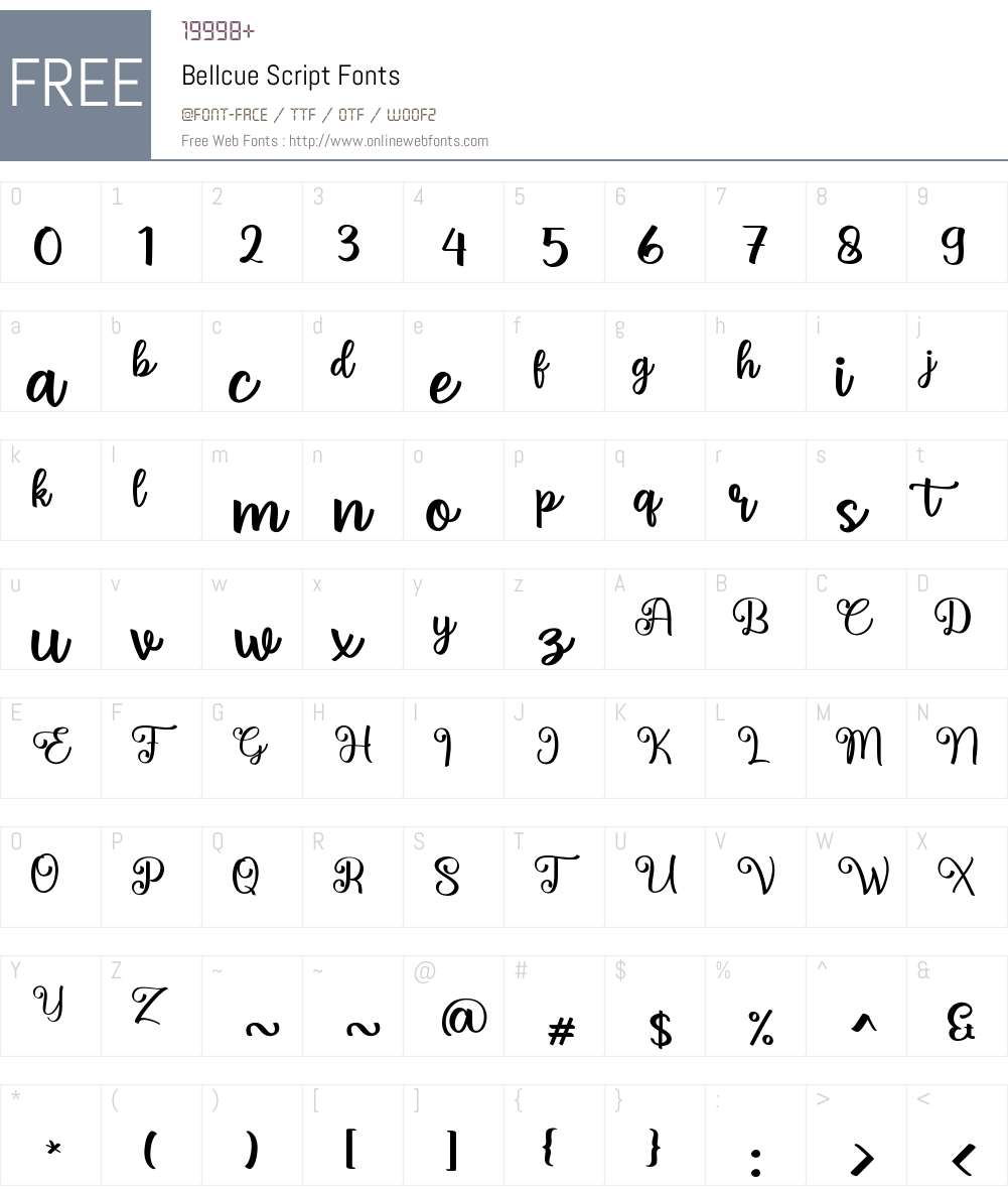 Bellcue Script 1.00;February 20, 2021;FontCreator 13.0.0.2683 64-bit Fonts Free Download ...