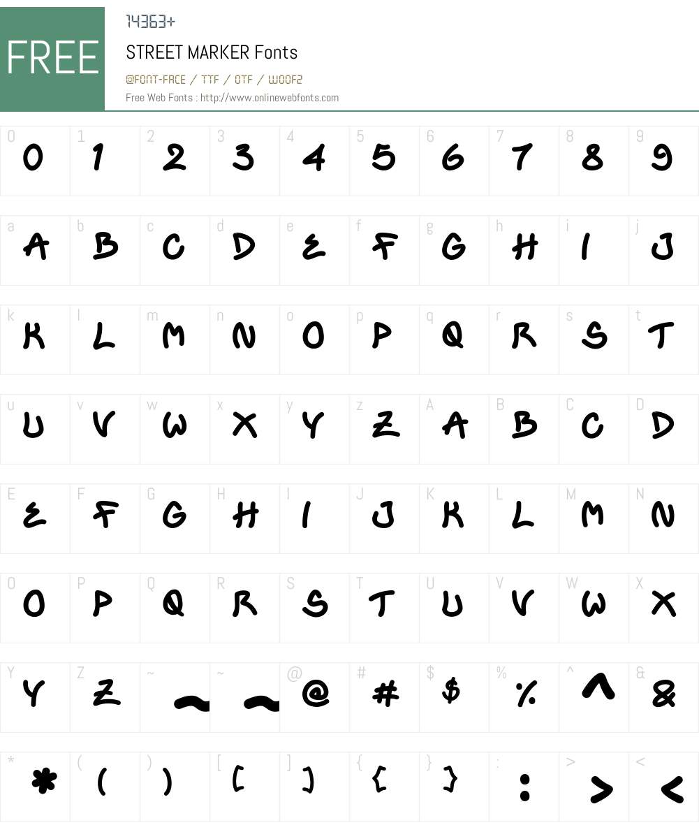 STREET MARKER 1.00;December 4, 2019;FontCreator 12.0.0.2539 64-bit ...