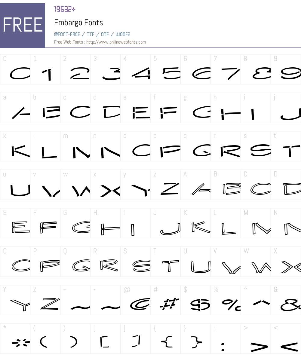 Embargo V1 1.12 Fonts Free Download - OnlineWebFonts.COM