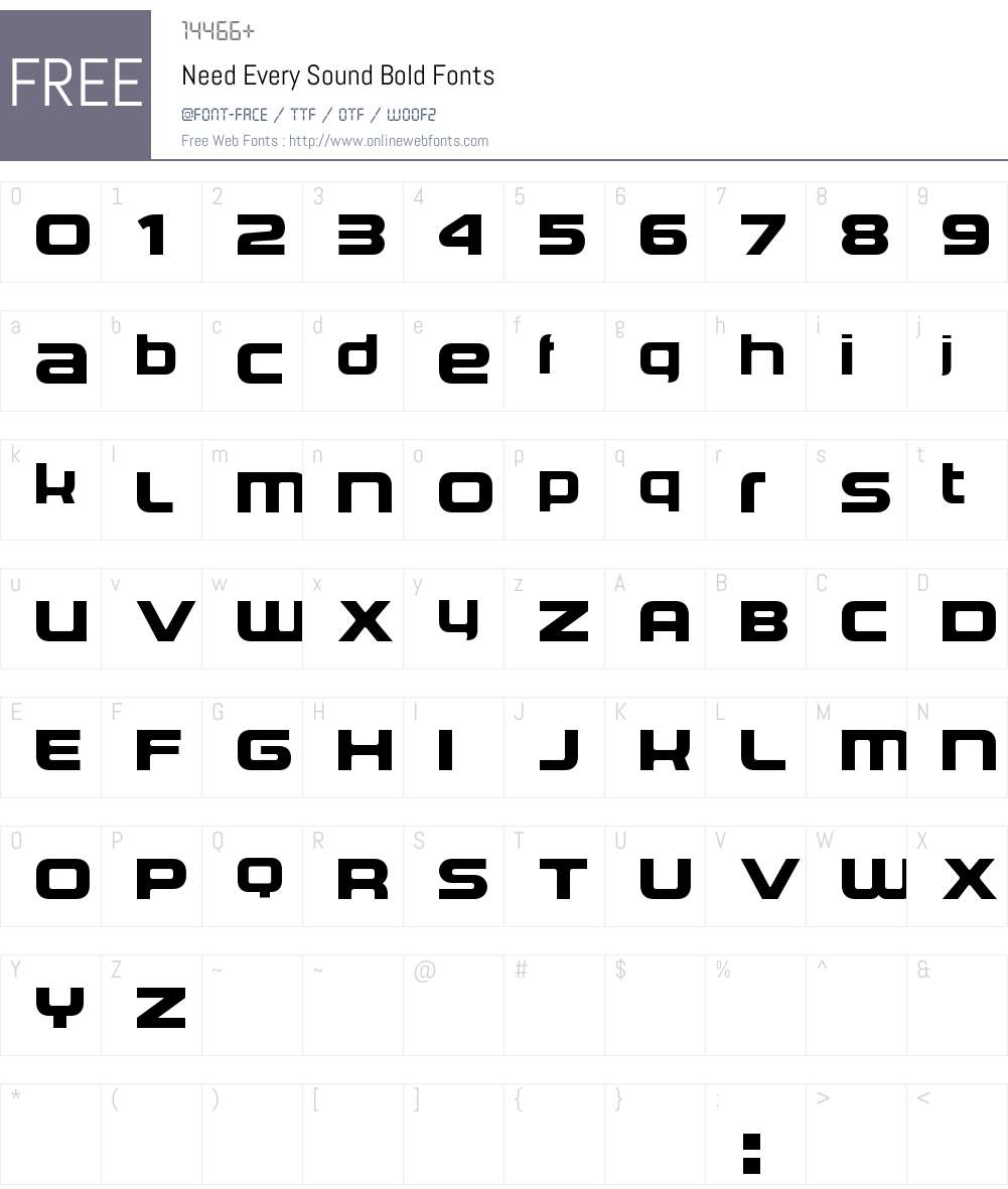Need Every Sound Bold 1.00 August 5, 2017, initial release Fonts Free ...