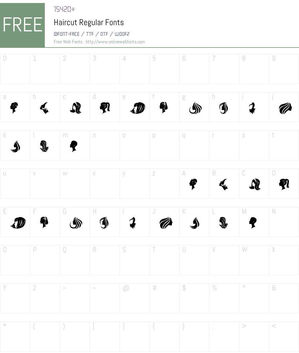 Haircut Regular 1.000 Fonts Free Download - OnlineWebFonts.COM