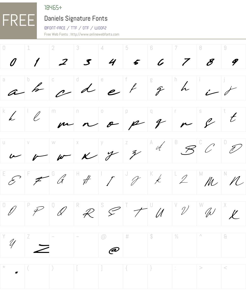 Daniels Signature Fonts Free Download - OnlineWebFonts.COM
