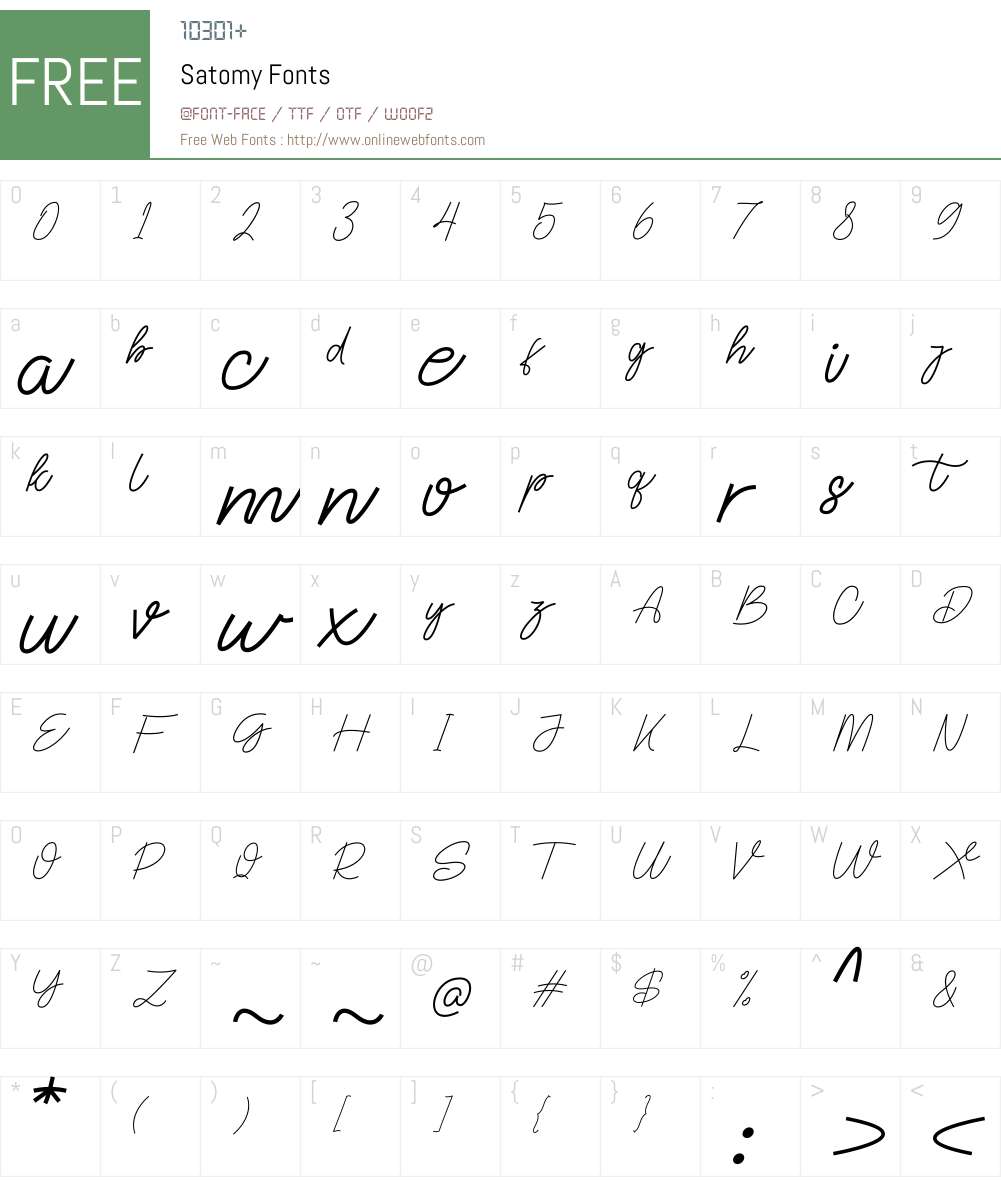 Satomy 1.00;October 17, 2021;FontCreator 12.0.0.2525 64-bit Fonts Free ...