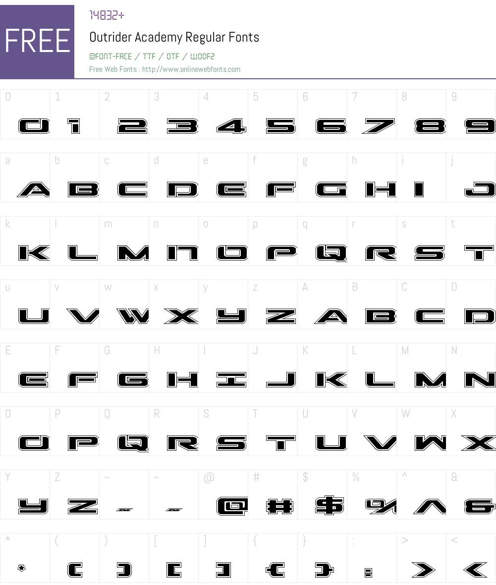 Outrider Academy 001.000 Fonts Free Download - OnlineWebFonts.COM